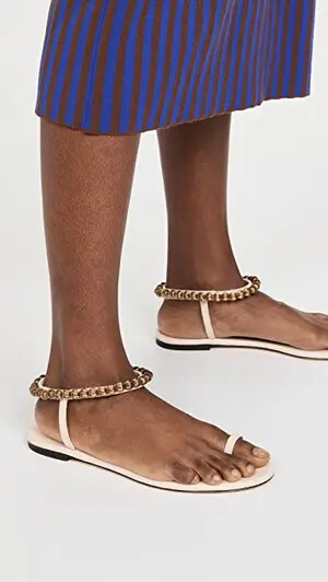 Tory Burch Capri Beaded Ankle Sandals