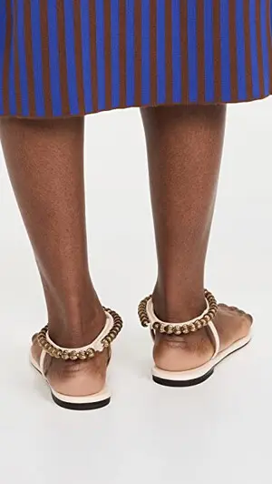 Tory Burch Capri Beaded Ankle Sandals