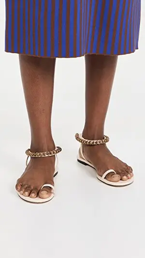 Tory Burch Capri Beaded Ankle Sandals