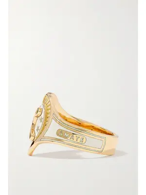 FOUNDRAE True Love 18-karat Enamel Ring