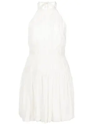 SIMKHAI Halterneck Gathered Minidress