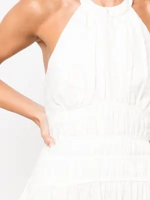 Simkhai Halterneck Gathered Minidress
