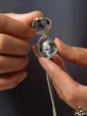 Monica Vinader Deia Pebble Locket - Silver