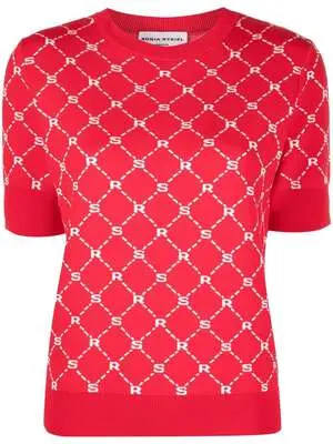 Sonia Rykiel Paris Monogram-pattern Knitted Top