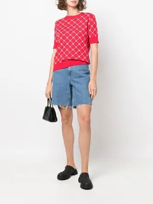 Sonia Rykiel Paris Monogram-pattern Knitted Top