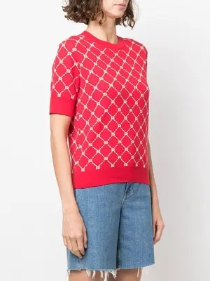 Sonia Rykiel Paris Monogram-pattern Knitted Top