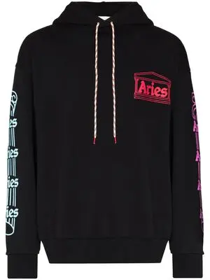 Aries Logo-print Drawstring Hoodie