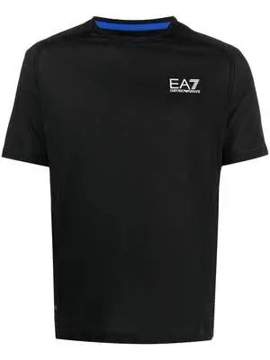 EA7 Waffle-knit T-shirt - Black