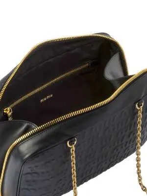 Miu Miu Embossed Logo Leather Bag