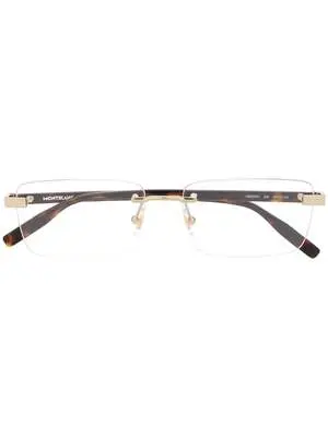Montblanc Rimless Square Eyeglasses - Black