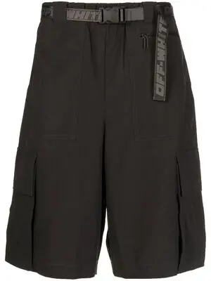 Off-White Industrial Belt Track Shorts - Black