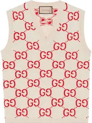 Gucci Gg-motif Knit Vest