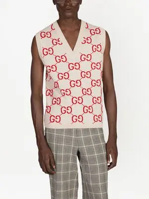 Gucci Gg-motif Knit Vest