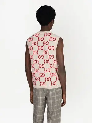 Gucci Gg-motif Knit Vest