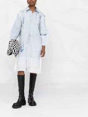DIESEL® Distressed Denim Shirt Dress