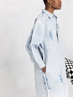 DIESEL® Distressed Denim Shirt Dress