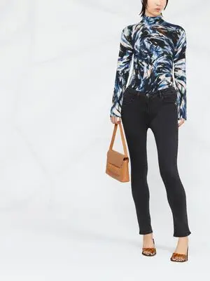 Patrizia Pepe Washed Low-rise Skinny Jeans
