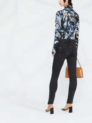 Patrizia Pepe Washed Low-rise Skinny Jeans