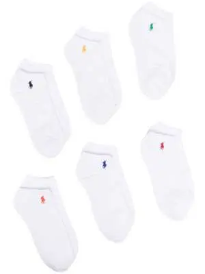 Polo Ralph Lauren Embroidered Logo Socks Set Of 6