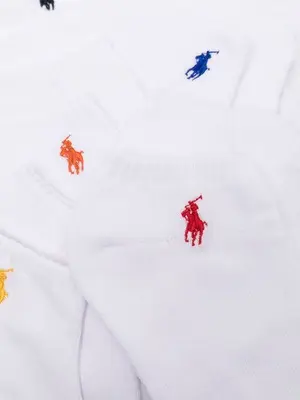 Polo Ralph Lauren Embroidered Logo Socks Set Of 6