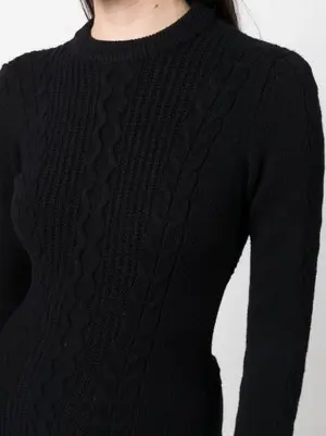 Patrizia Pepe Cable-knit Backless Dress