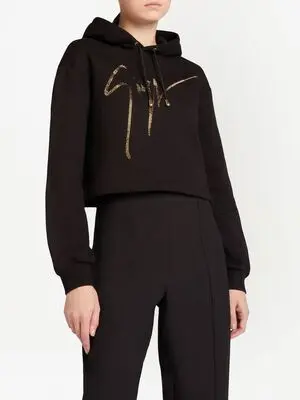 GIUSEPPE ZANOTTI Mailena Crystal-logo Hoodie