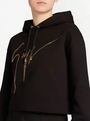 GIUSEPPE ZANOTTI Mailena Crystal-logo Hoodie