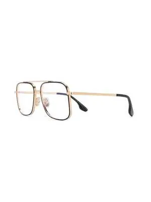 Victoria Beckham Grooved Square-frame Eyeglasses