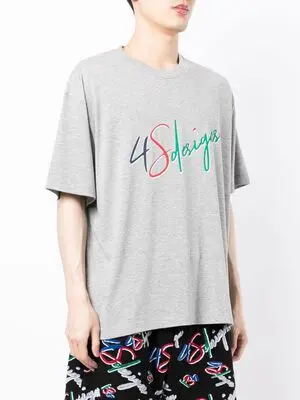 4SDESIGNS Logo-print Short-sleeve T-shirt