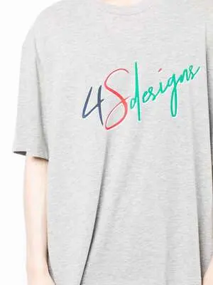 4SDESIGNS Logo-print Short-sleeve T-shirt