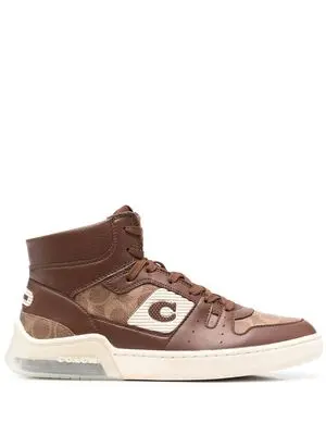 COACH Side Logo-patch High-top Sneakers - Brown