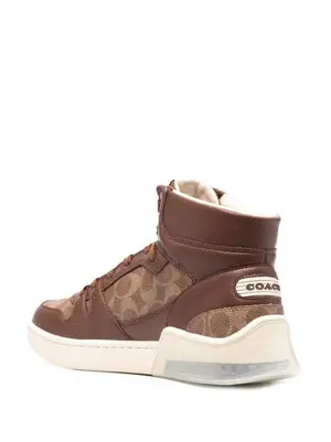 COACH Side Logo-patch High-top Sneakers