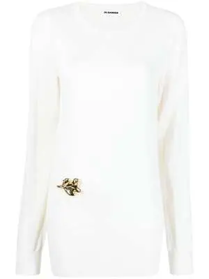 JIL SANDER Embellished Crew-neck Jumper