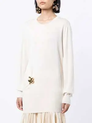JIL SANDER Embellished Crew-neck Jumper