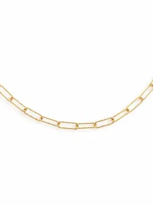 Monica Vinader Alta Textured Chain Necklace - Gold