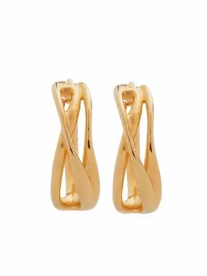 Monica Vinader Nura Reef Crossover Huggie Earrings - Gold