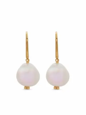 Monica Vinader Nura Pearl Drop Earrings - Gold