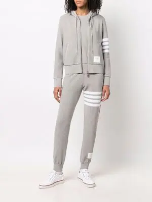 Thom Browne 4-bar Stripe Hoodie - Grey