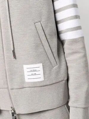 Thom Browne 4-bar Stripe Hoodie - Grey