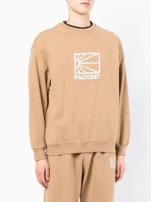 RASSVET Logo-motif Cotton Sweatshirt - Brown