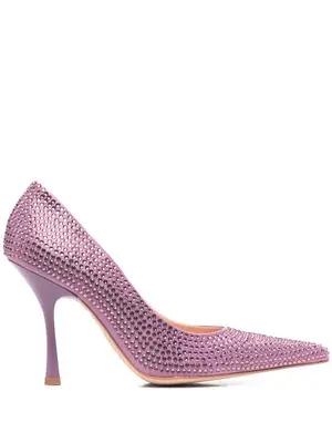 Liu Jo X Leonie Hanne Crystal-embellished Pumps - Purple