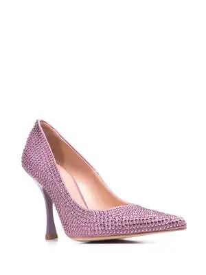 Liu Jo X Leonie Hanne Crystal-embellished Pumps - Purple