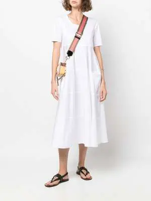 BLANCA VITA Tiered Short-sleeve Dress