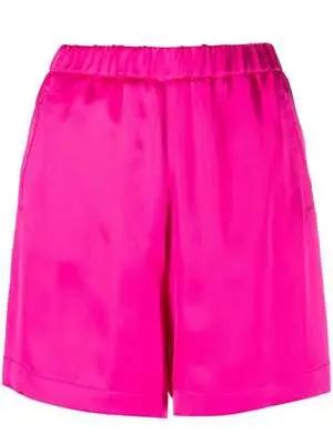 BLANCA VITA High-waisted Satin Shorts - Pink