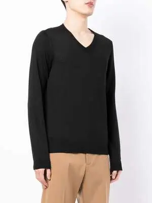 BOSS V-neck Jumper - Black