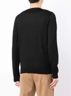 BOSS V-neck Jumper - Black