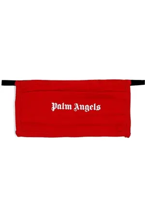 Palm Angels Printed Cotton-jersey Face Mask - Red