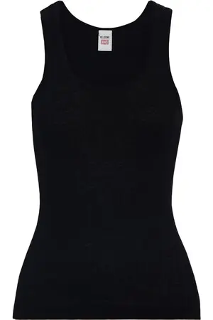 RE/DONE Hanes Ribbed Cotton Tank - Black