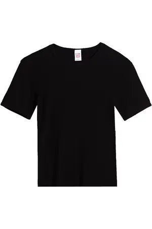 RE/DONE 90s Ribbed Cottonjersey Tshirt - Black