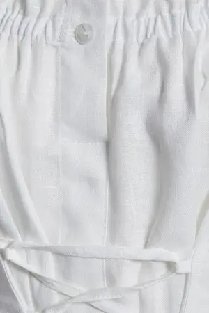 Sleeper Laceup Linen Midi Dress